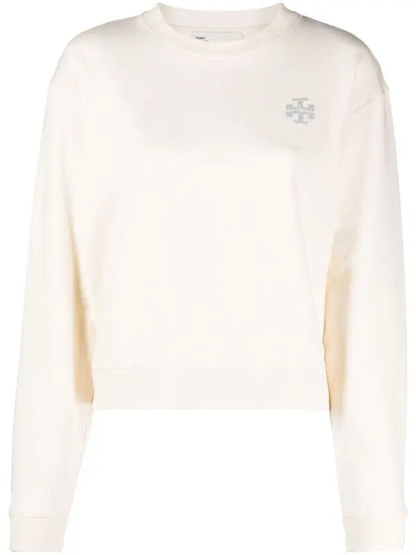 Tory Burch Logo-embellished Cotton Sweatshirt