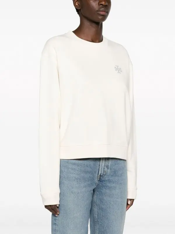 Tory Burch Logo-embellished Cotton Sweatshirt