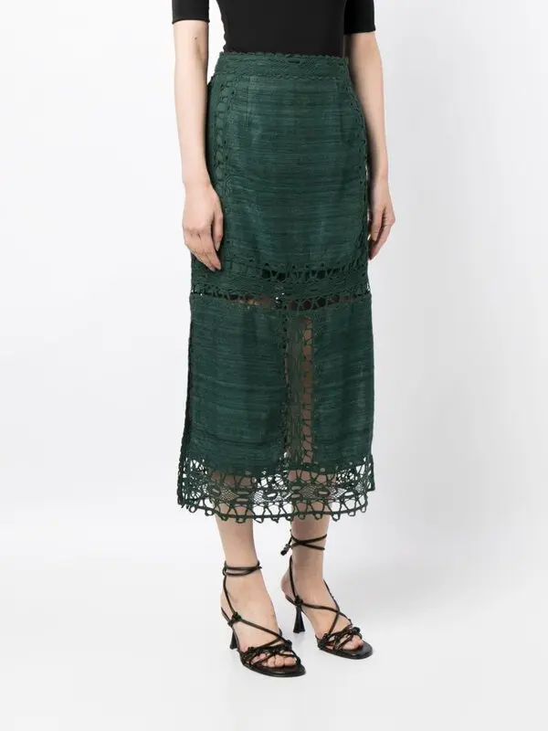 Ulla Johnson High-waisted Lace Midi Skirt