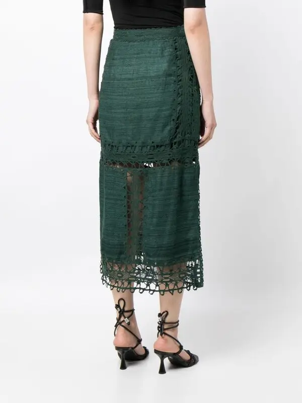 Ulla Johnson High-waisted Lace Midi Skirt