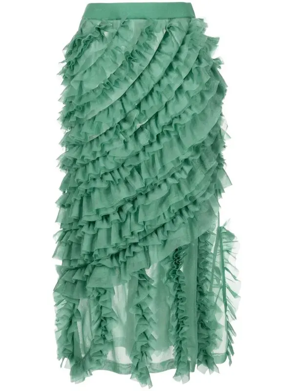 Ulla Johnson Sarafina Ruffled Midi Skirt