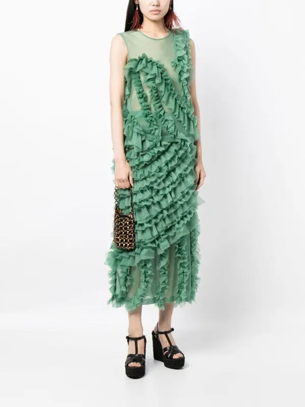 Ulla Johnson Sarafina Ruffled Midi Skirt