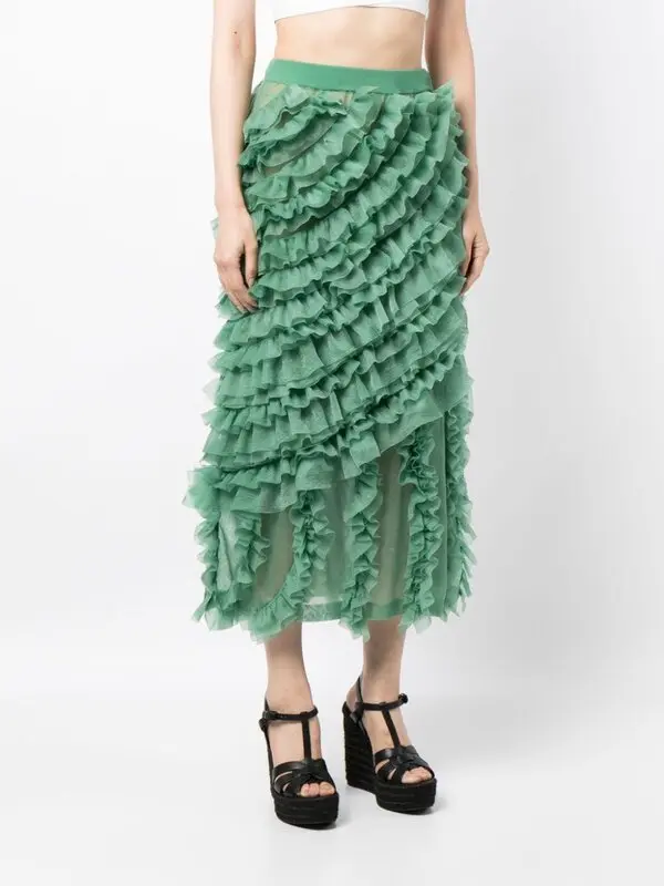 Ulla Johnson Sarafina Ruffled Midi Skirt