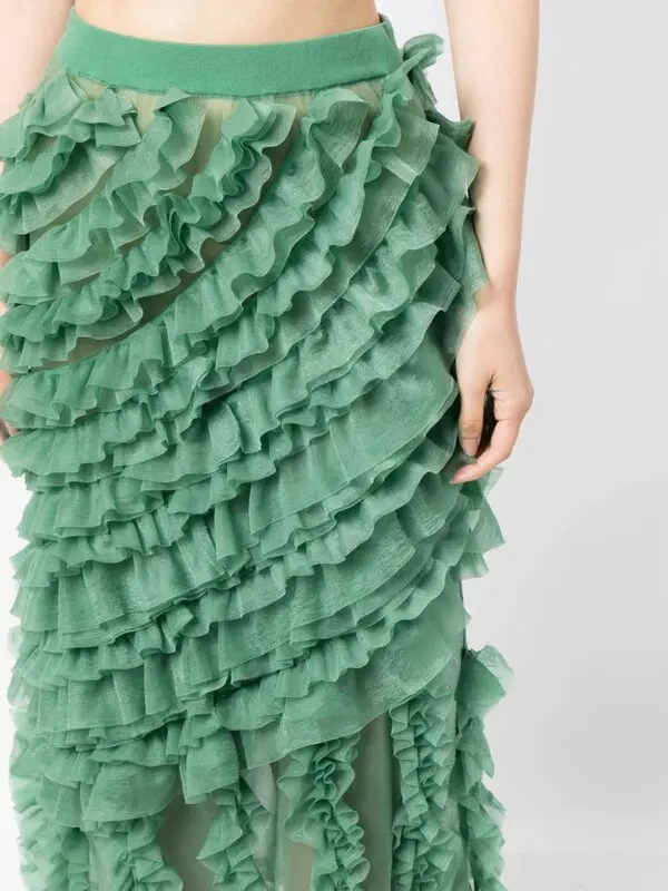 Ulla Johnson Sarafina Ruffled Midi Skirt