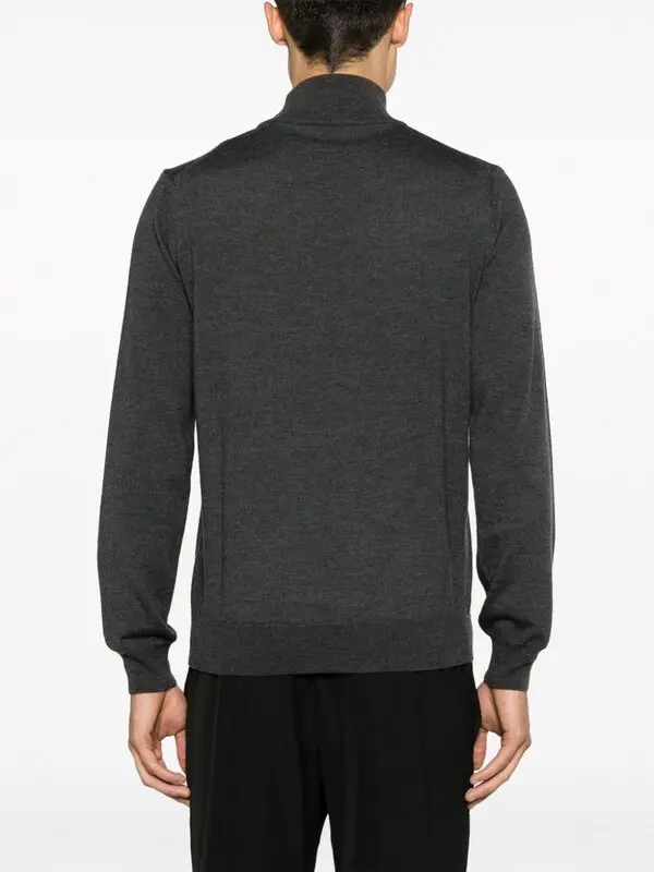 Corneliani Roll-neck Virgin Wool Jumper - Grey