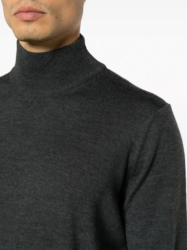 Corneliani Roll-neck Virgin Wool Jumper - Grey