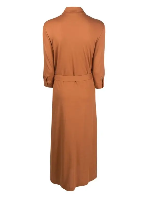 1901 shirt dress CIRCOLO 1901 Long-sleeve Midi Dress - Orange