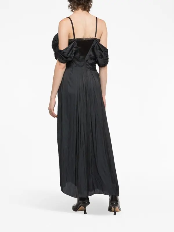 AZ FACTORY Off-shoulder Lace-panel Dress