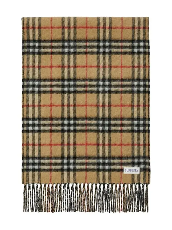Burberry Nova-check Cashmere Scarf - Black | Editorialist