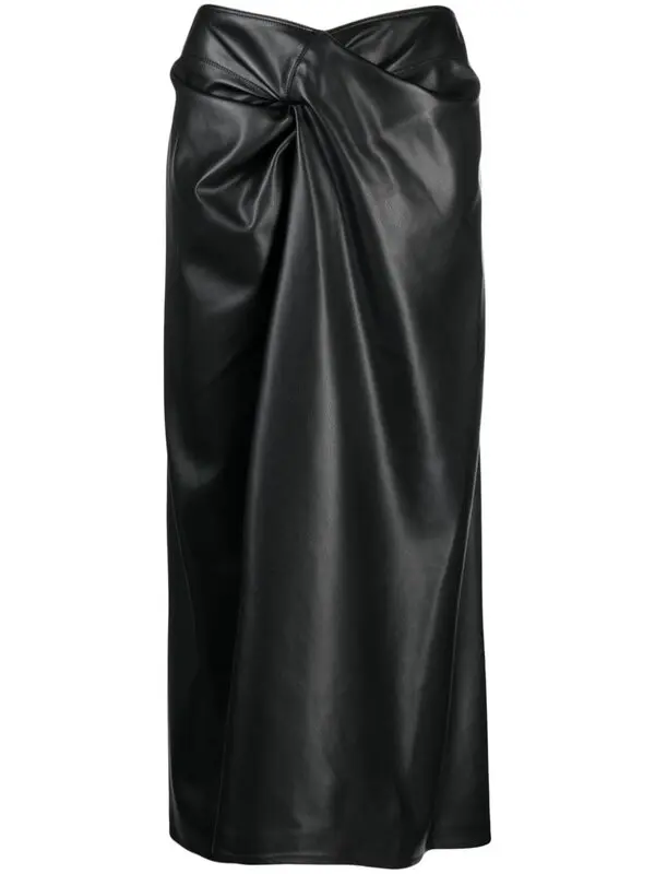Stella McCartney Knotted Midi Skirt - Black