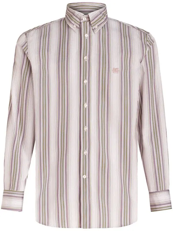 Etro Stripe-print Button-down Shirt - Neutrals