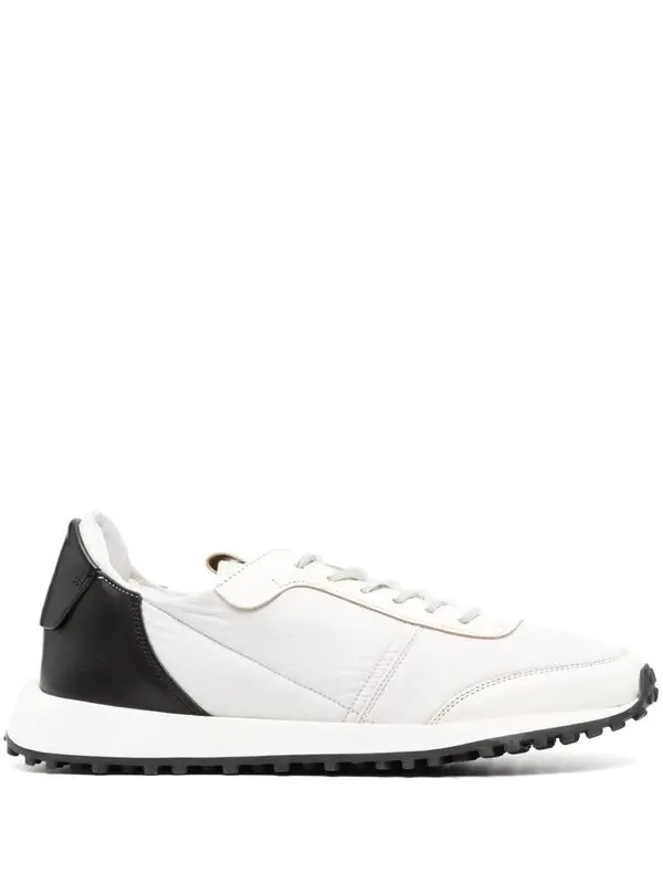 BUTTERO® Two-tone Panelled Sneakers - White