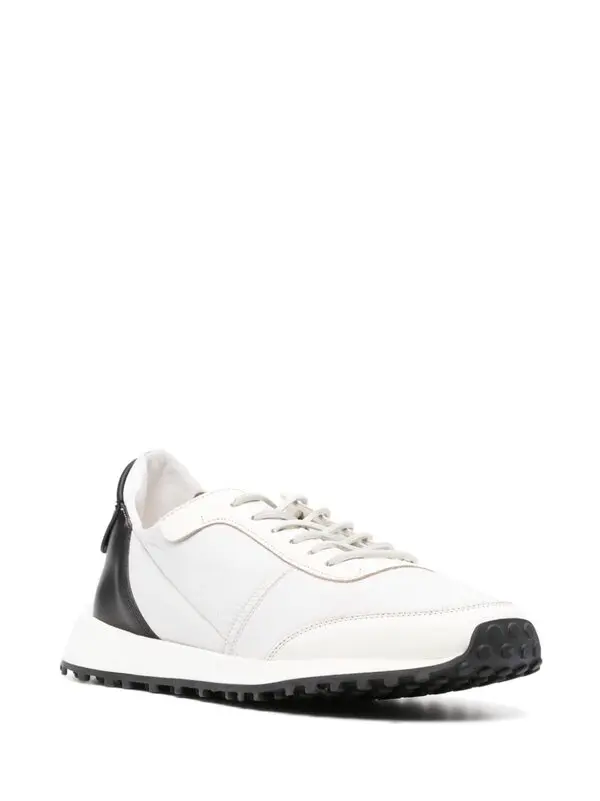 BUTTERO® Two-tone Panelled Sneakers - White