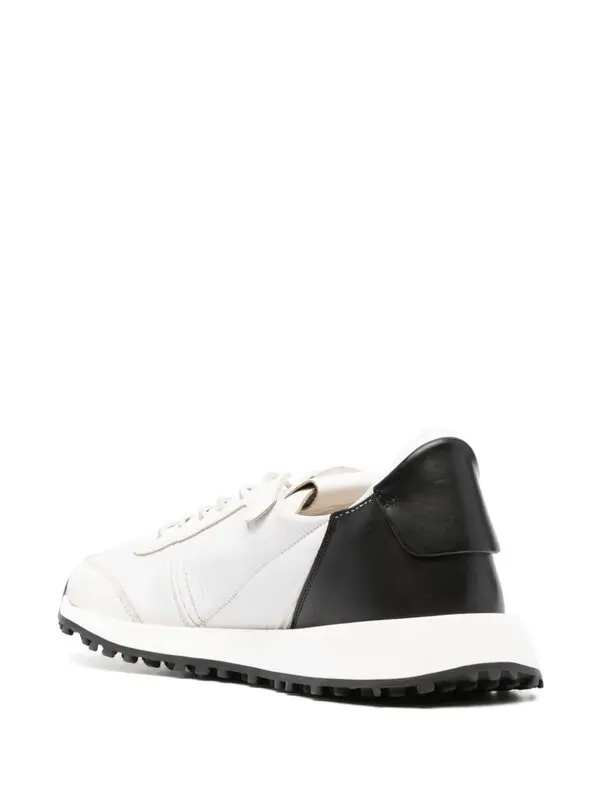 BUTTERO® Two-tone Panelled Sneakers - White