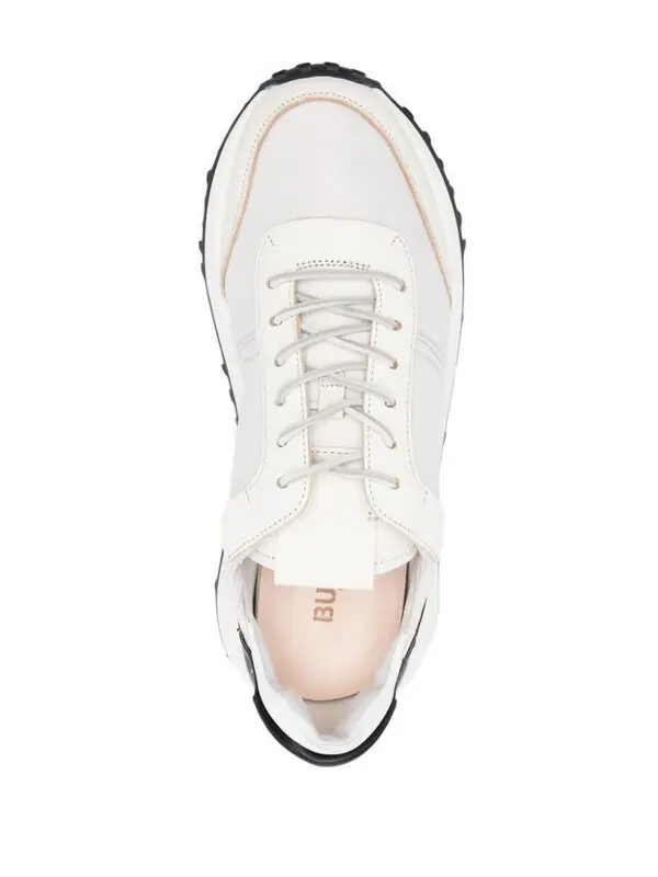 BUTTERO® Two-tone Panelled Sneakers - White