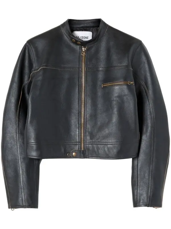RE/DONE Racer Zip-up Leather Jacket
