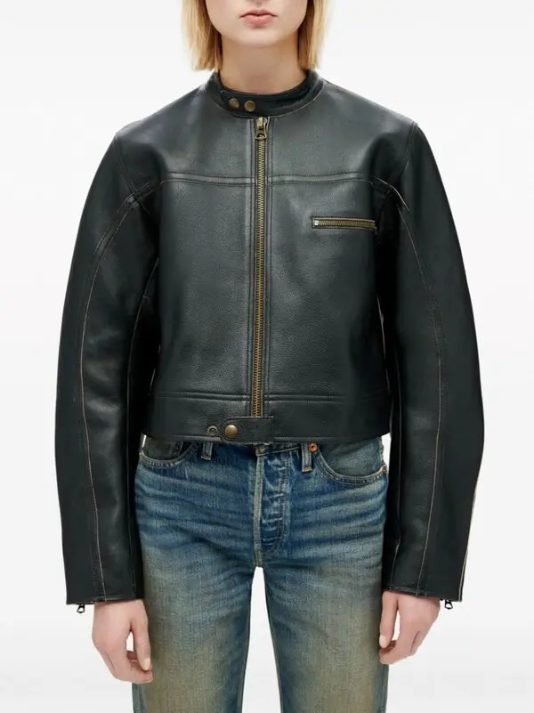 RE/DONE Racer Zip-up Leather Jacket