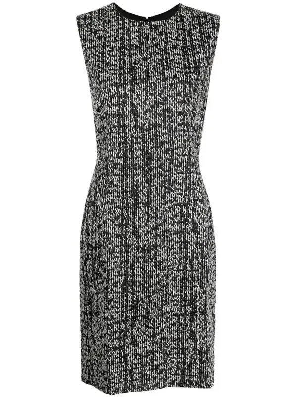 LANVIN Sleeveless Tweed Midi Dress