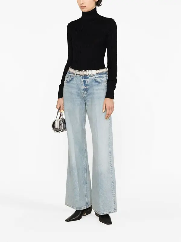 GANNI Cut-out Merino-wool Jumper