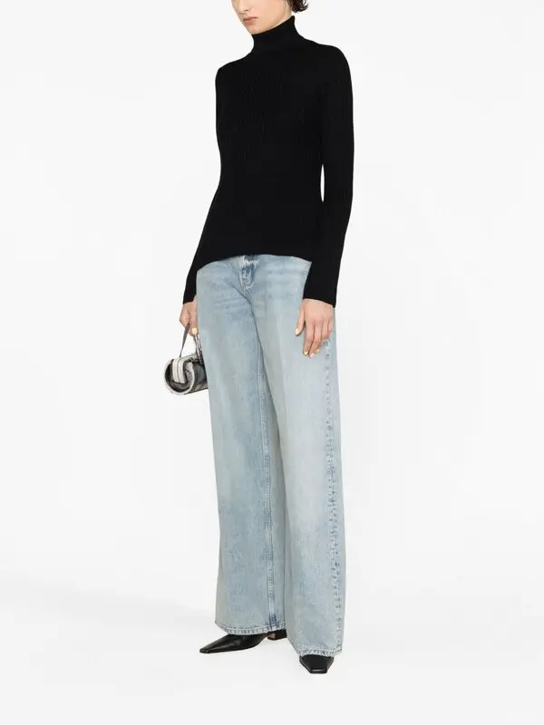GANNI Cut-out Merino-wool Jumper