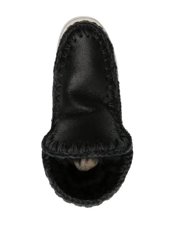 Mou Slip-on Shearling-lined Sneakers - Black