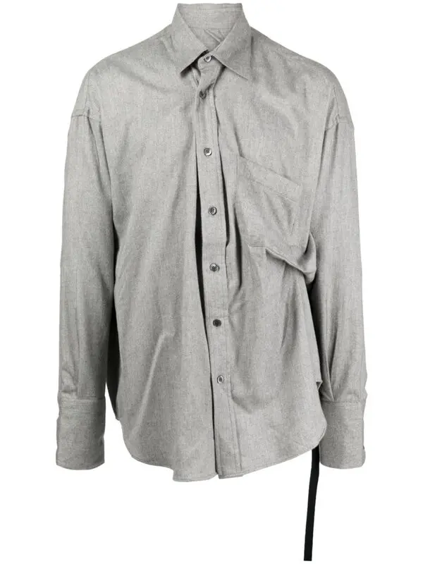 MARINA YEE Pleat-detail Cotton Shirt