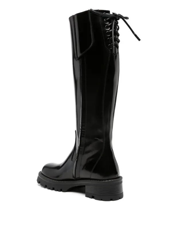 Versace Alia Leather Knee-high Boots