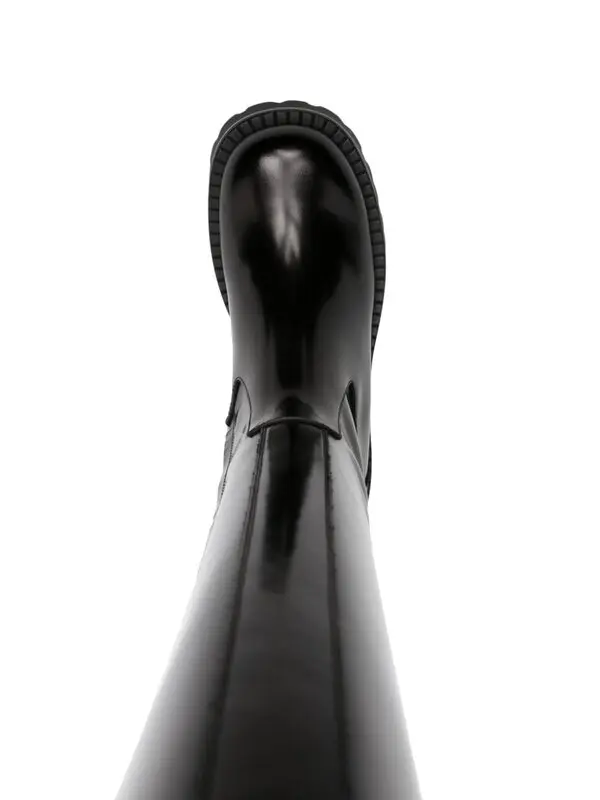 Versace Alia Leather Knee-high Boots