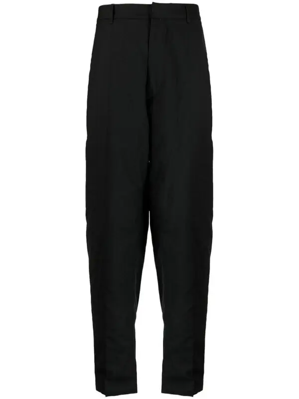 LARDINI Wool-blend Tapered Tailored Trousers