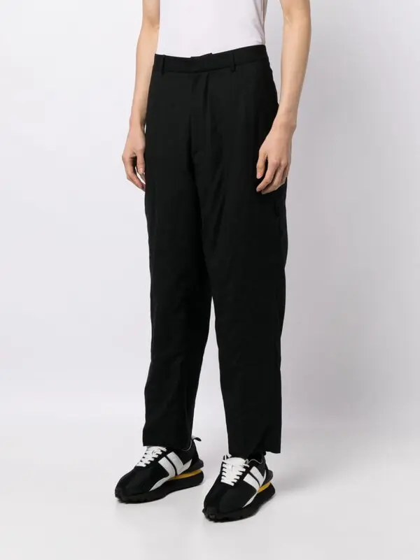 LARDINI Wool-blend Tapered Tailored Trousers