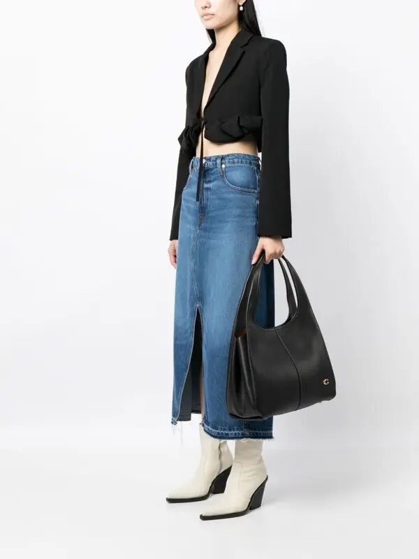 COACH Lana Pebbled-leather Tote - Black