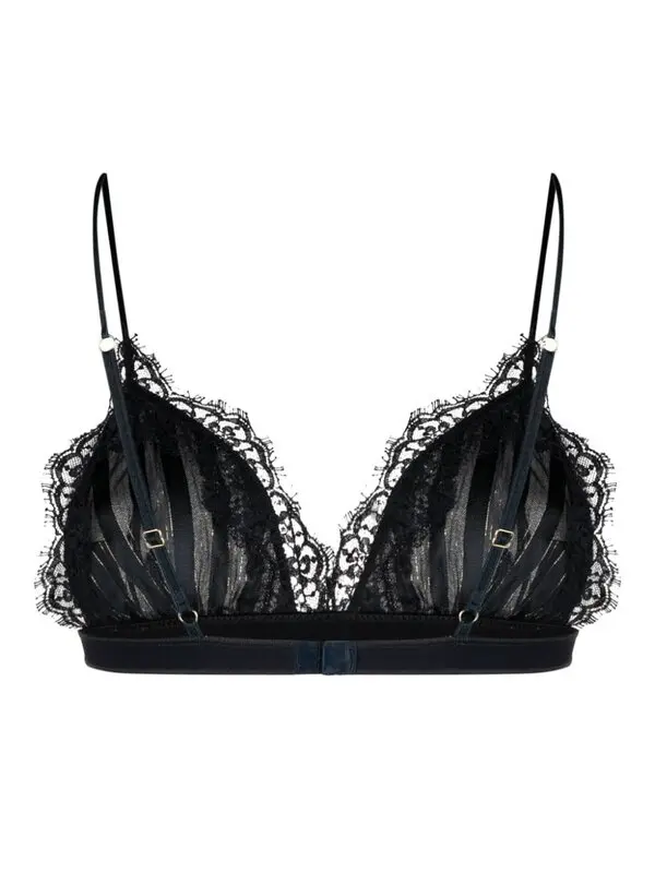 Oseree Lurex Lace-trim Bra