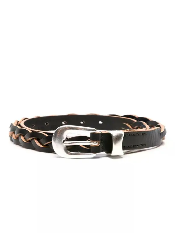 Our Legacy Braided Leather Belt - Black