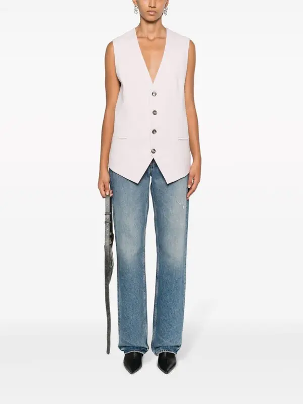 Ami Virgin Wool Waistcoat - Pink