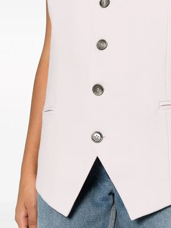 Ami Virgin Wool Waistcoat - Pink