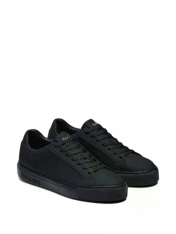 HIDE&JACK Essence Crocodile-embossed Leather Sneakers - Black