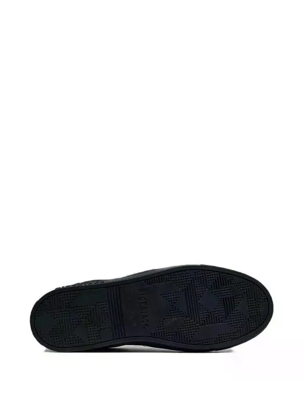 HIDE&JACK Essence Crocodile-embossed Leather Sneakers - Black