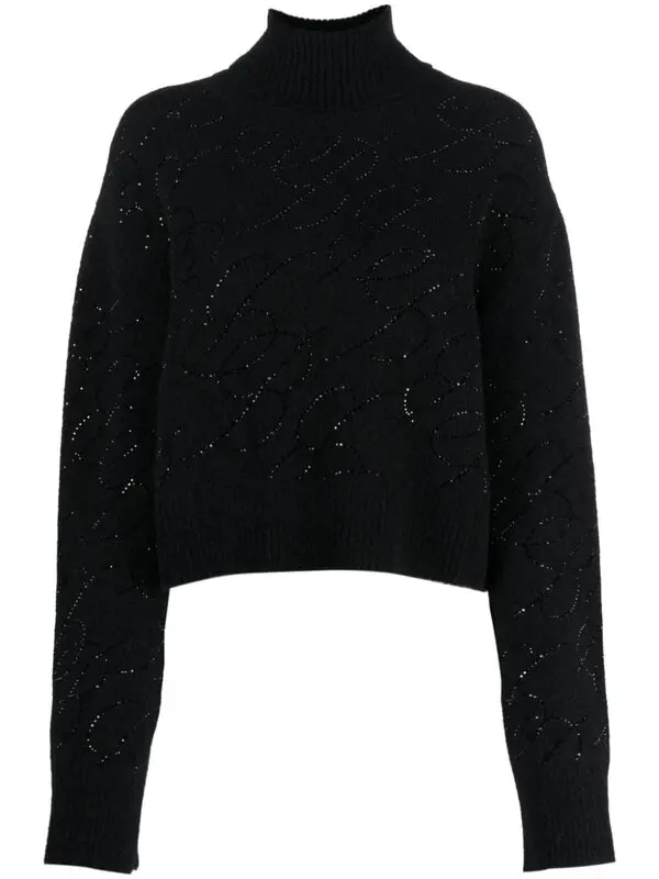 Blumarine Crystal-embellished Knitted Jumper