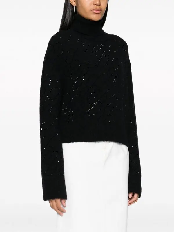 Blumarine Crystal-embellished Knitted Jumper