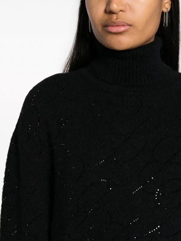 Blumarine Crystal-embellished Knitted Jumper