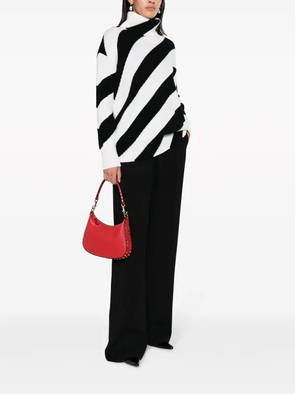 Valentino Garavani Rockstud Shoulder Bag - Red