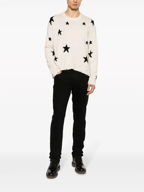 Zadig&Voltaire Star-intarsia Cashmere Jumper - Neutrals