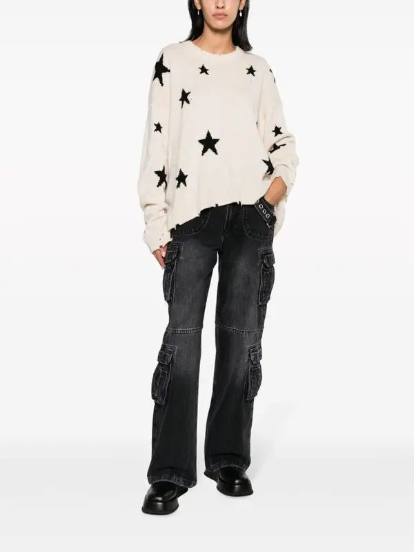 Zadig&Voltaire Star-intarsia Cashmere Jumper - Neutrals