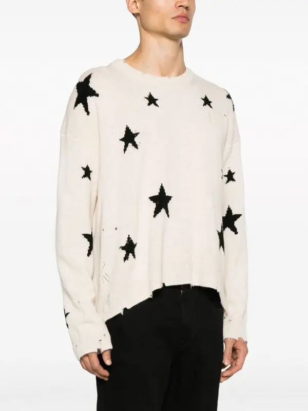 Zadig&Voltaire Star-intarsia Cashmere Jumper - Neutrals