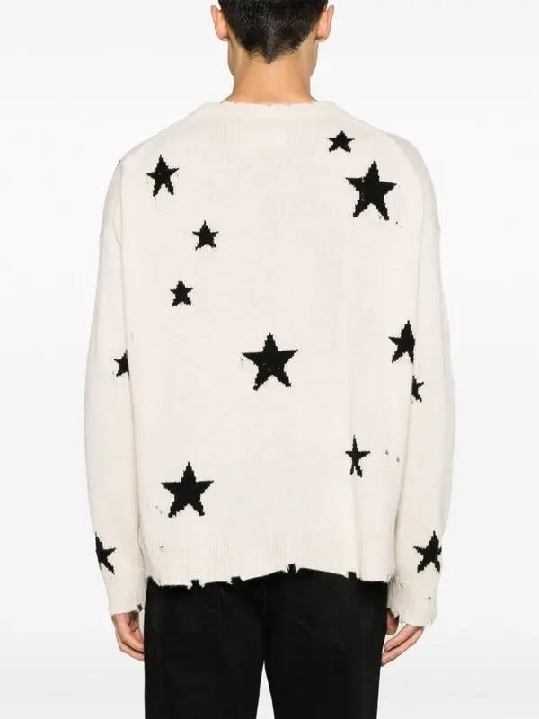 Zadig&Voltaire Star-intarsia Cashmere Jumper - Neutrals