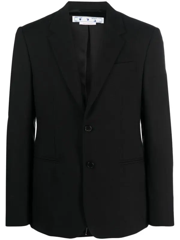 Off-White Slogan-print Virgin Wool Blazer