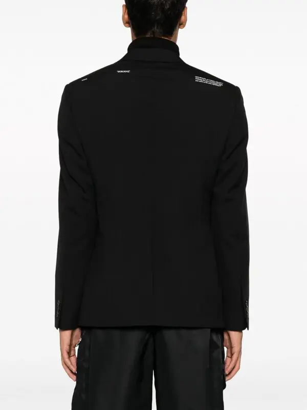 Off-White Slogan-print Virgin Wool Blazer