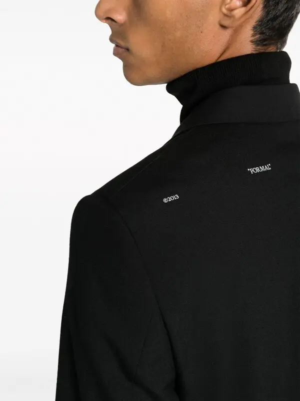 Off-White Slogan-print Virgin Wool Blazer