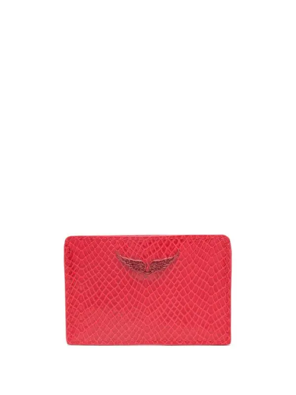 Zadig&Voltaire Pass Python-effect Cardholder - Red