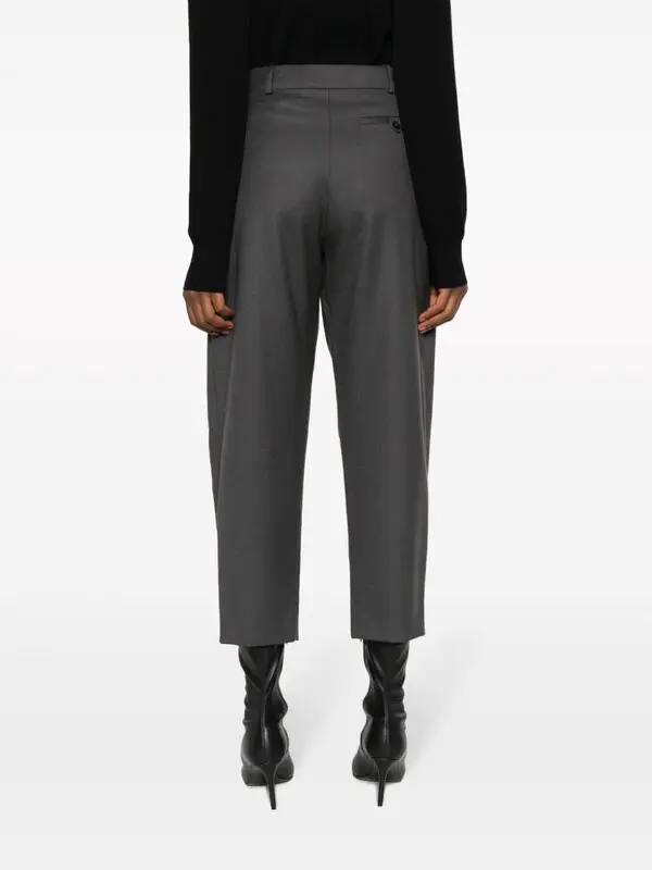 Stella McCartney Cropped Pleated Wool Trousers